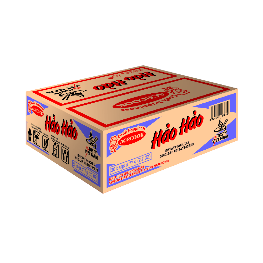 HAO HAO Hot & Sour Shrimp Flavor 77g (Case 30)