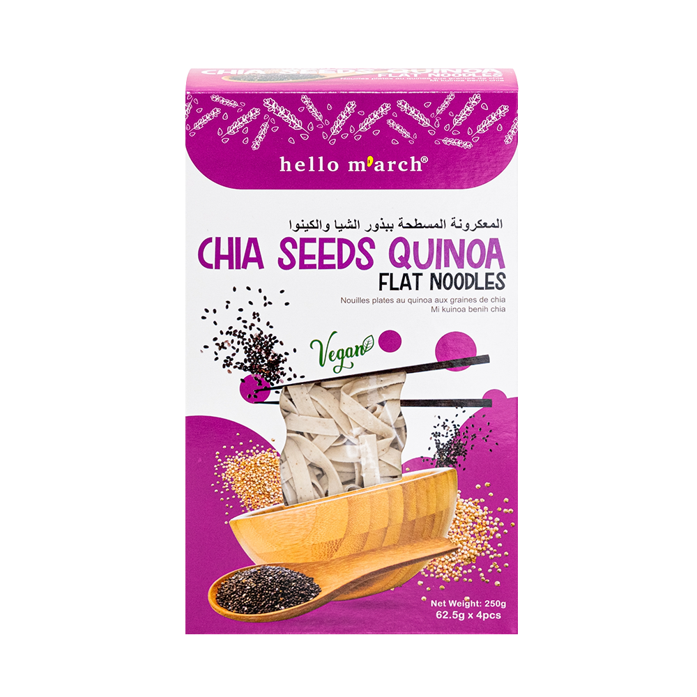 HELLO M'ARCH Chia Seeds Quinoa Flat Noodles 250g