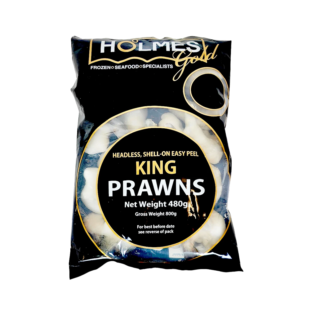 Holmes IQF Easy Peel HLSO King Prawns 480gnet 8/12 (Frozen)
