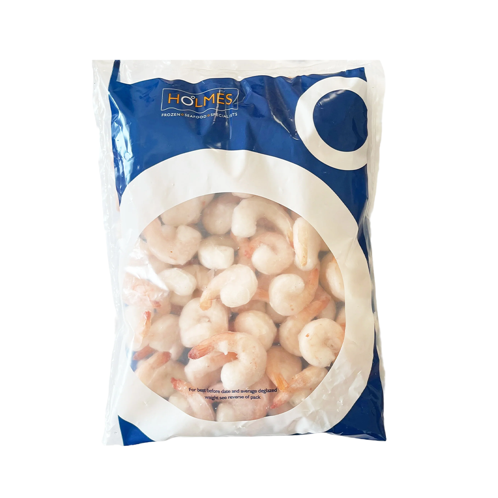 Holmes IQF Cooked PTO King Prawns 31/40 908gnet (Frozen)