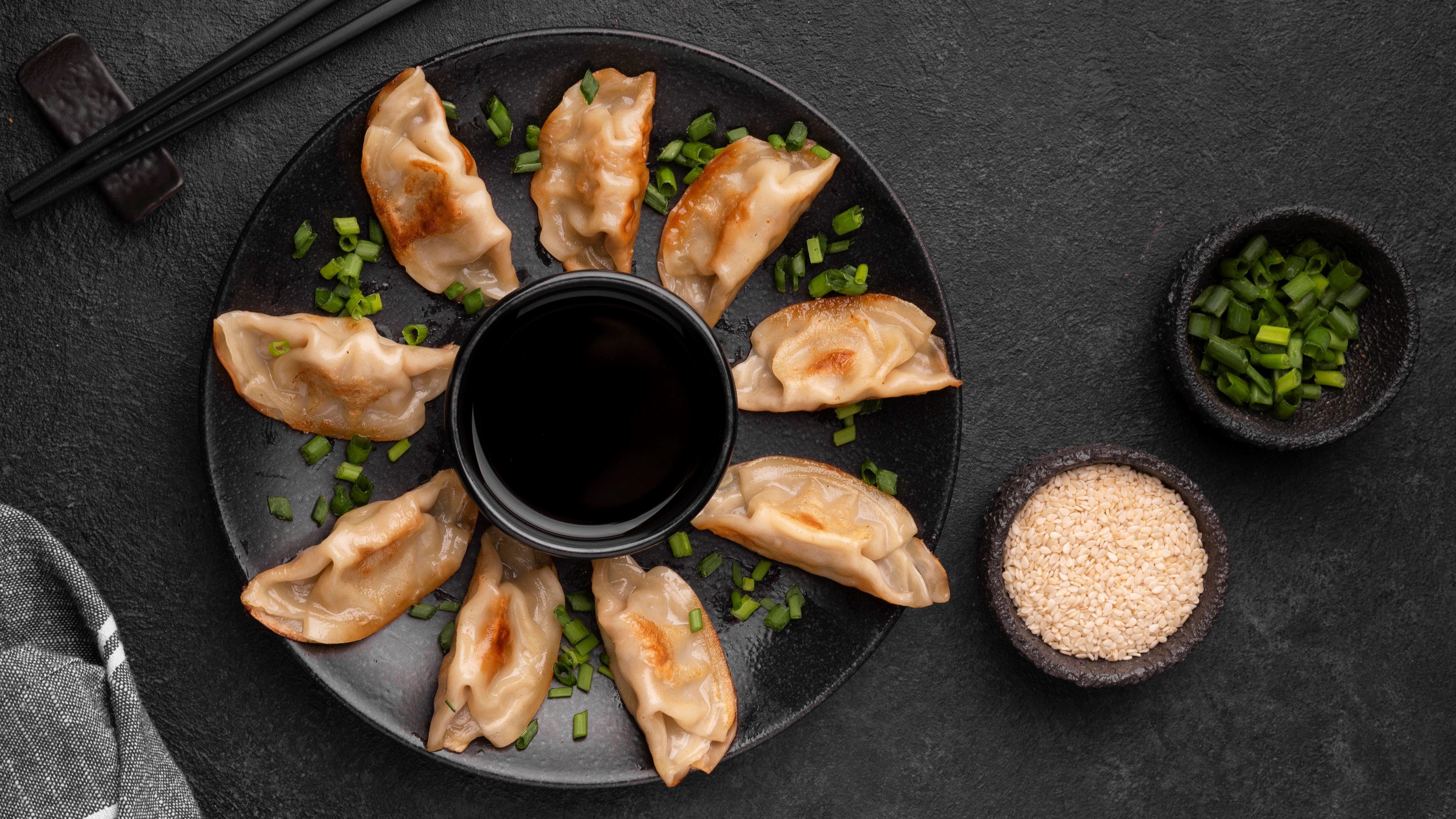 Delight Your Taste Buds with Korean Dumplings and a Fiery Chili Dippin