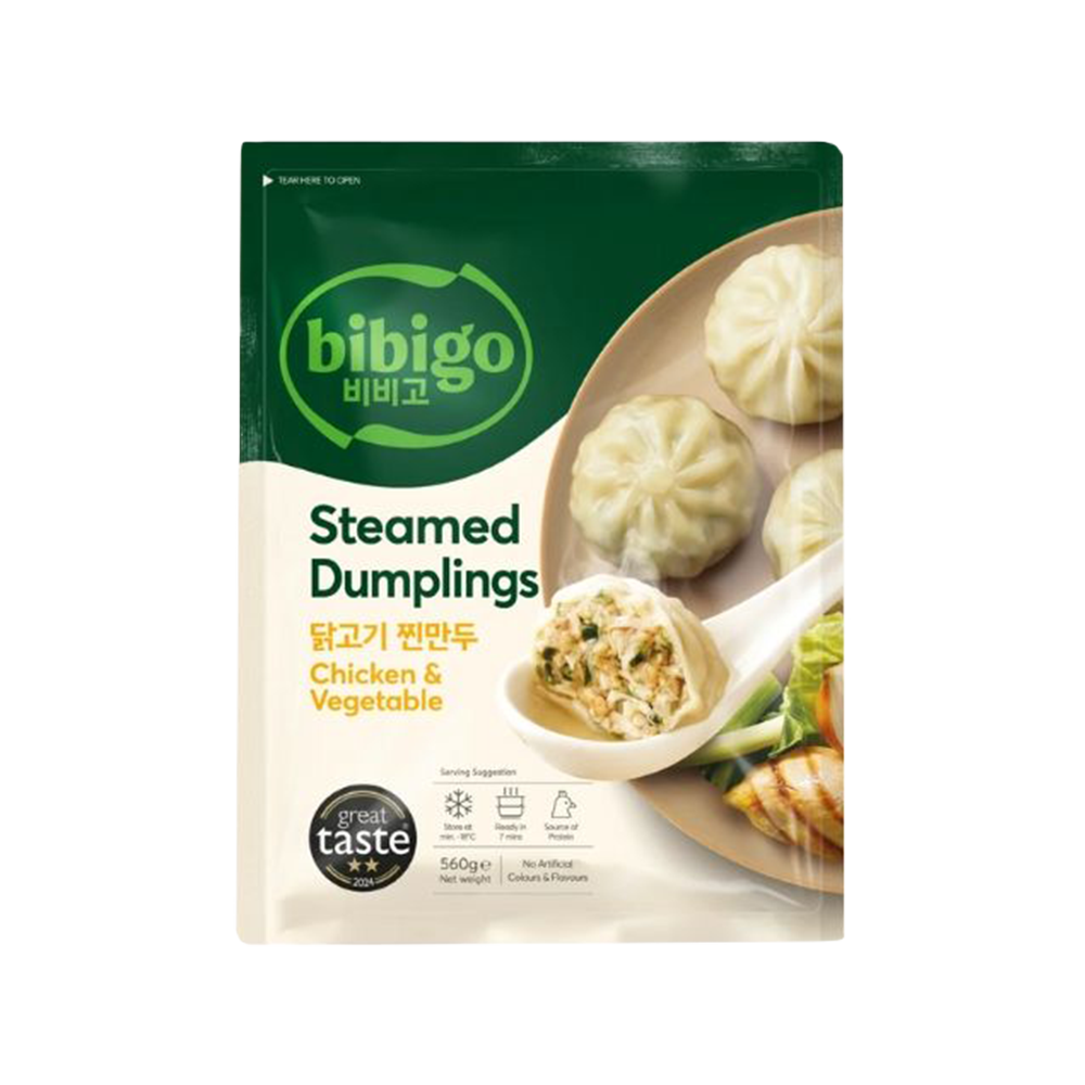 CJ BIBIGO Steamed Dumplings Chicken & Vegetable 560g (Frozen)