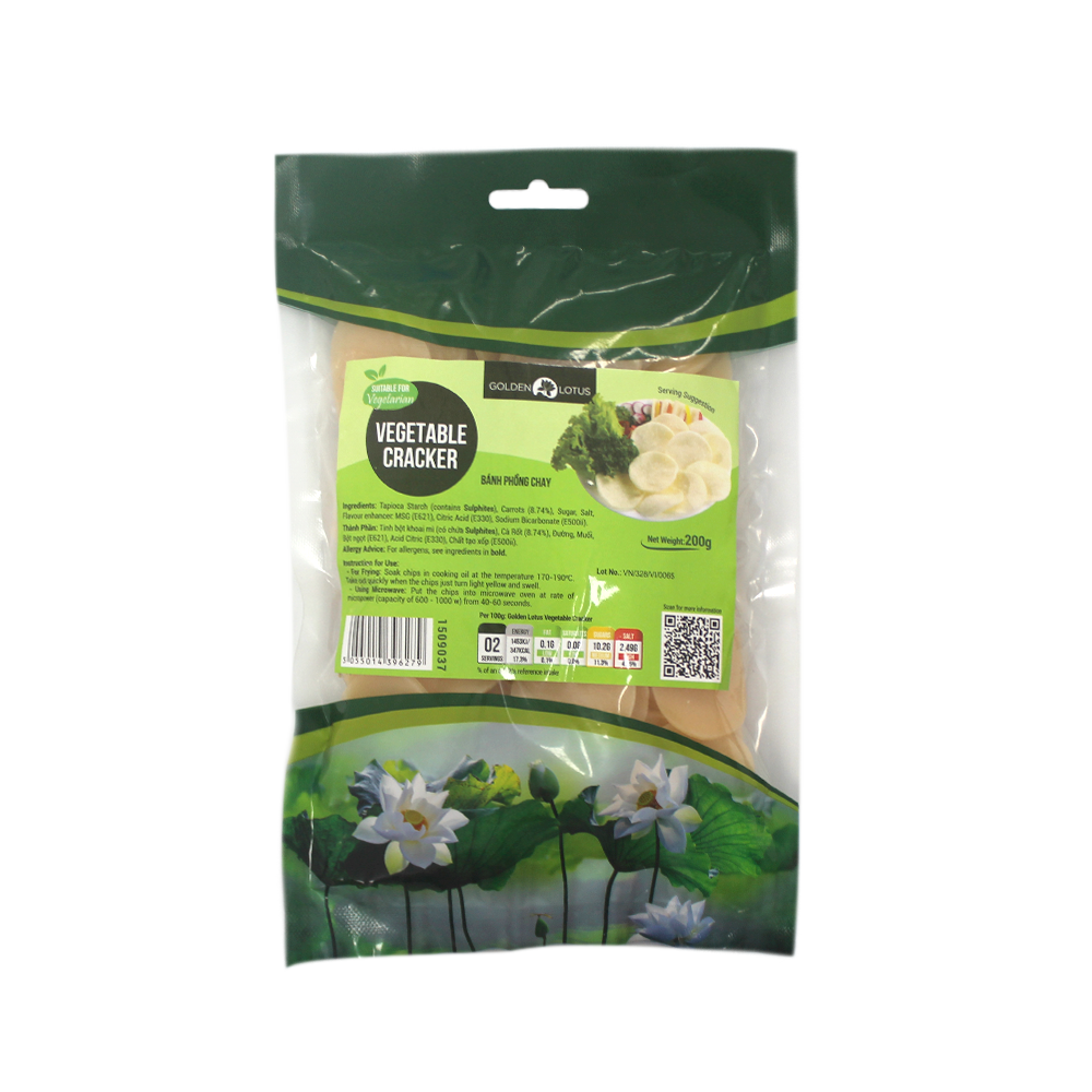 Golden Lotus Vegetable Crackers 200g (Case 25)