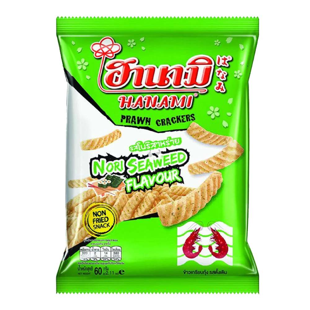 HANAMI Prawn Crackers Seaweed 60g (Case 24)