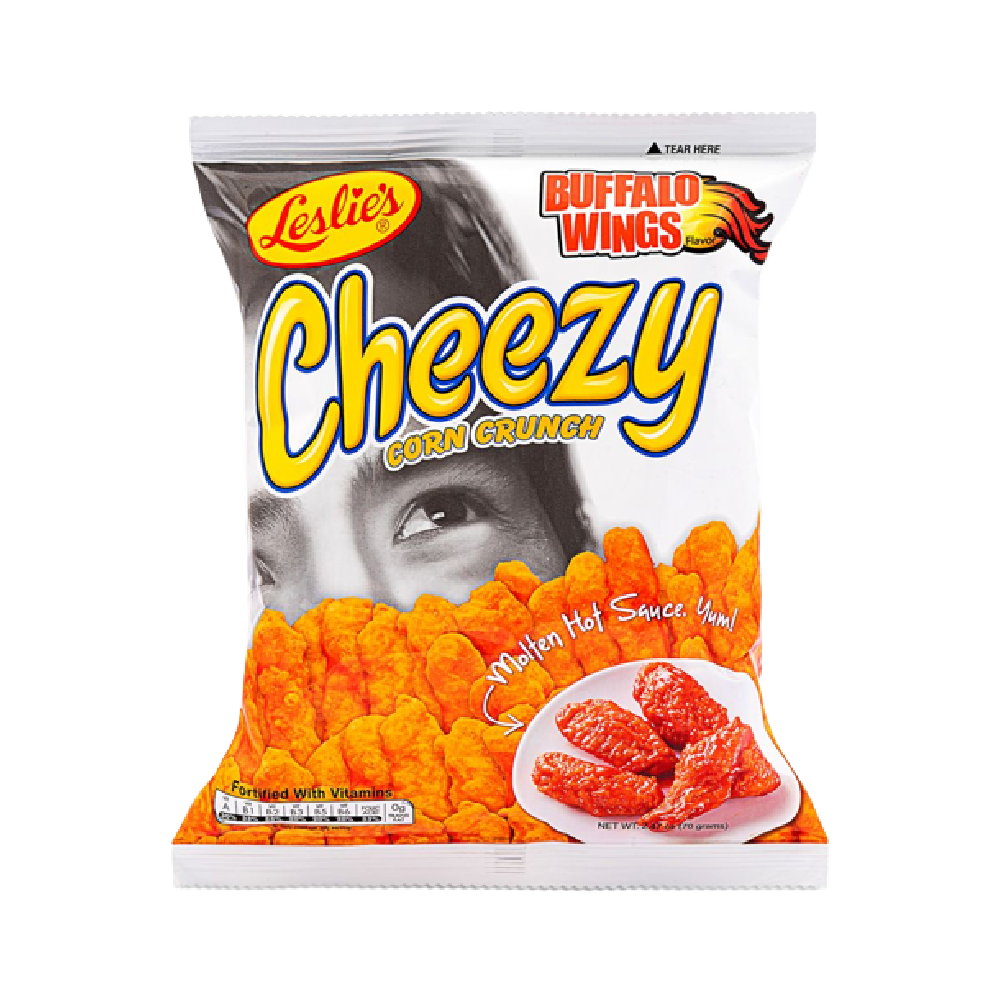 LESLIE'S Cheezy Corn Crunch - Buffalo Wings 70g