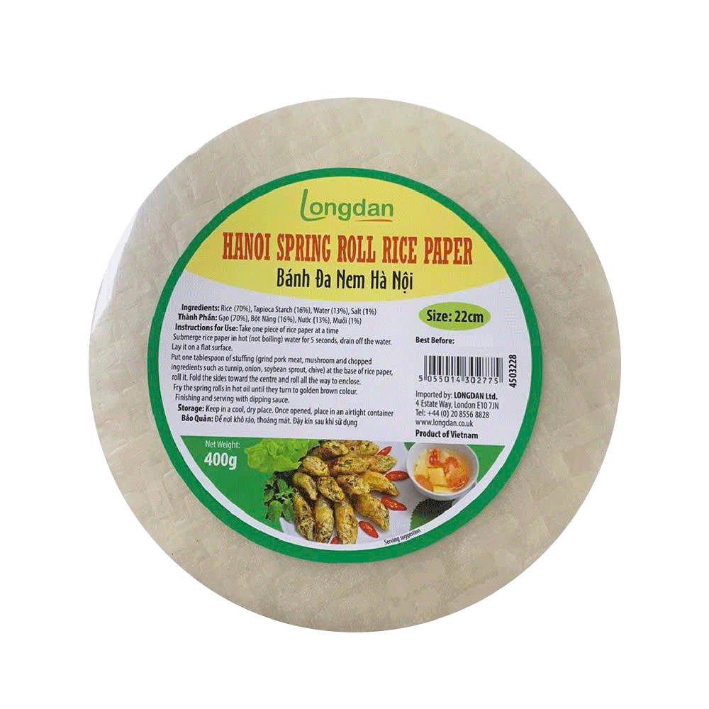 Longdan Hanoi Spring Roll Rice Paper 400g