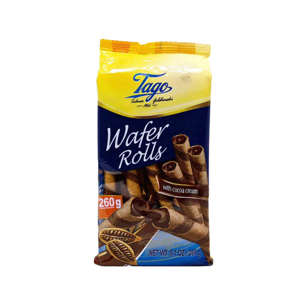 TAGO Wafer Rolls - Cacao 260g