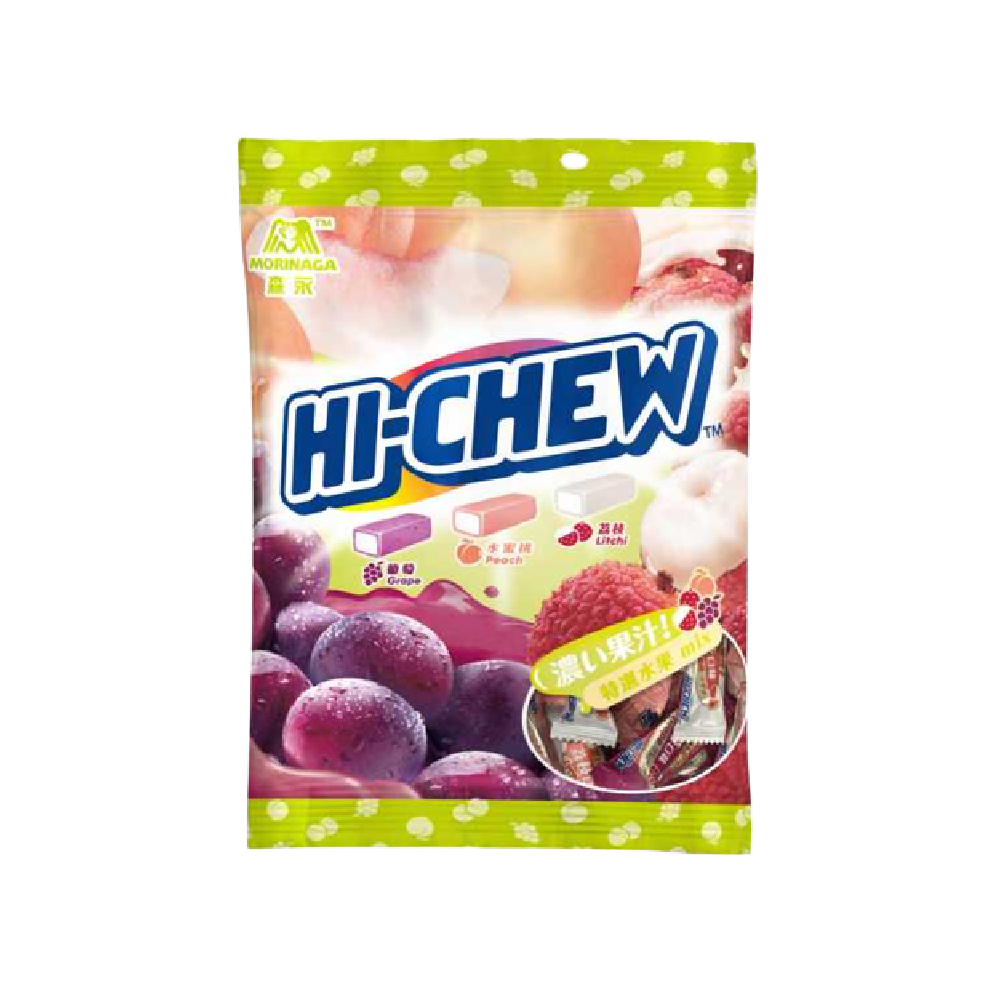 MORINAGA Hi-Chew Grape, Peach & Lychee Favors 110g