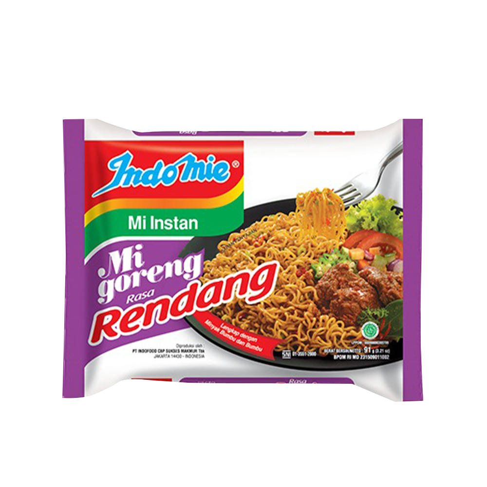 INDOMIE Mi Goreng Rendang (Spicy Beef Rendang Flavour) 91g