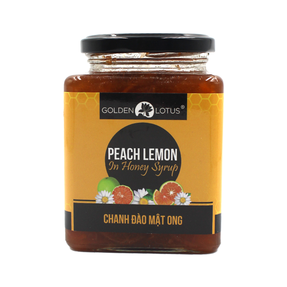 Golden Lotus Peach Lemon In Honey Syrup 500g