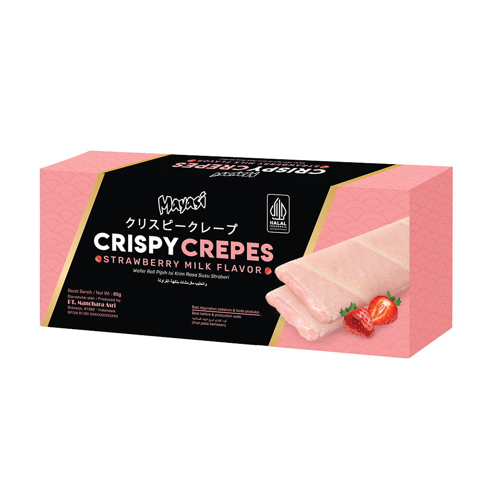 Mayasi Crispy Crepes Strawberry 85g