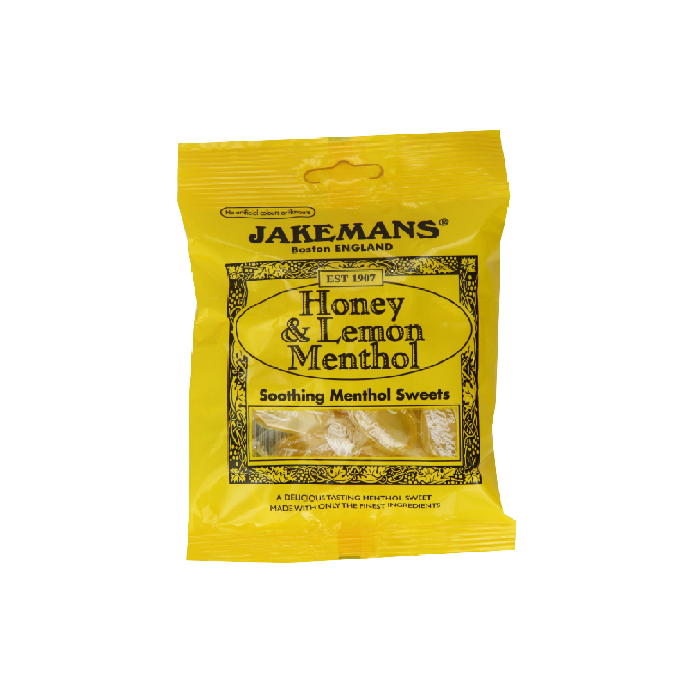 JAKEMANS Honey & Lemon Menthol Sweets - Stick Pack 41g
