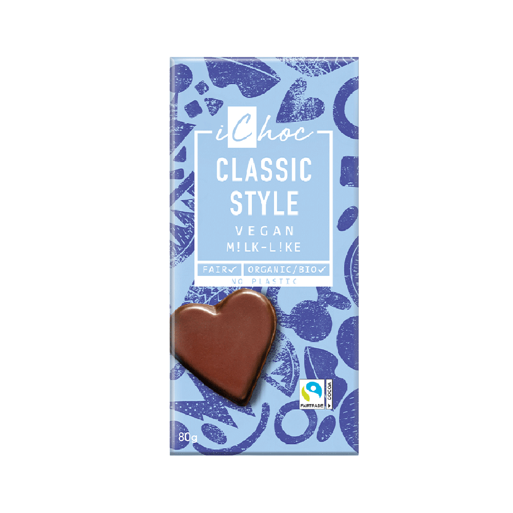ICHOC Organic Chocolate Bar Classic Style 80g