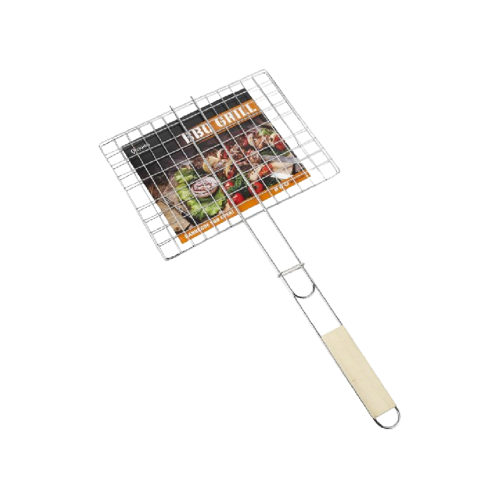 QIN XING Flat Plate Barbecue Net 26.5 x 20cm, L 52.5cm