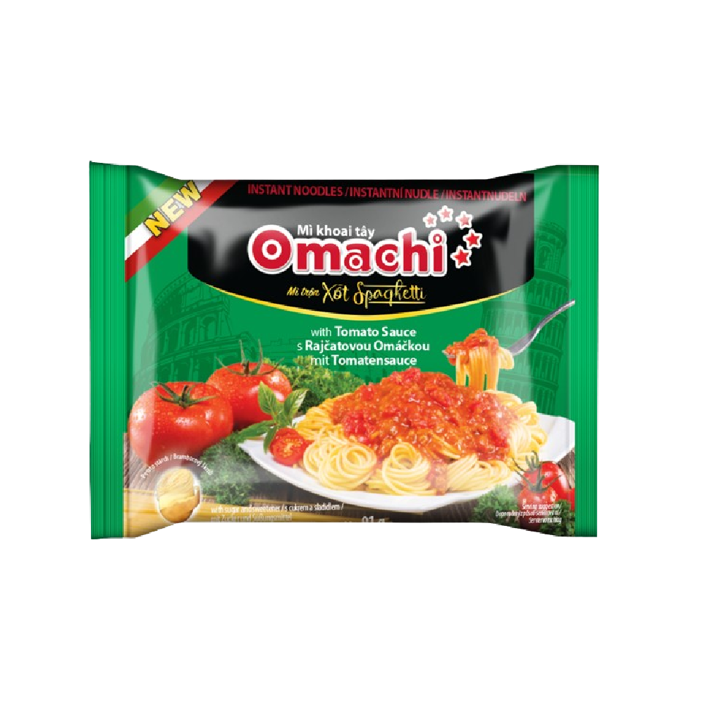 Omachi instant Noodles with Potato Starch - Spaghetti Bolognaise Style