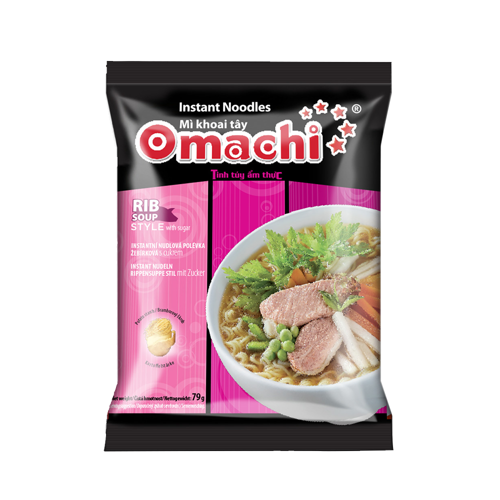 OMACHI Instant Noodles With Potato Starch _ Rib Soup Style 79g