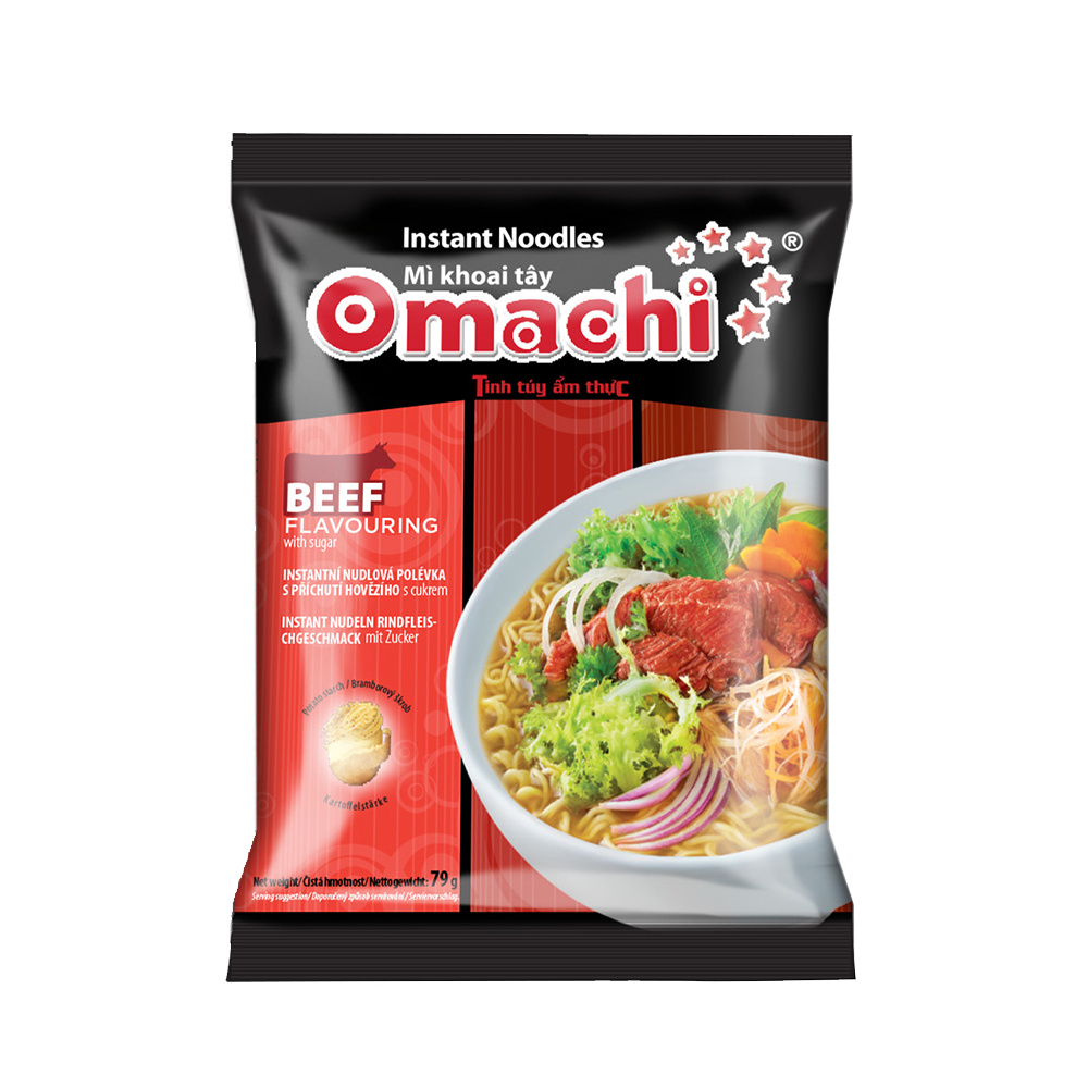 OMACHI Instant Noodles With Potato Starch _ Beef Flavouring 79g