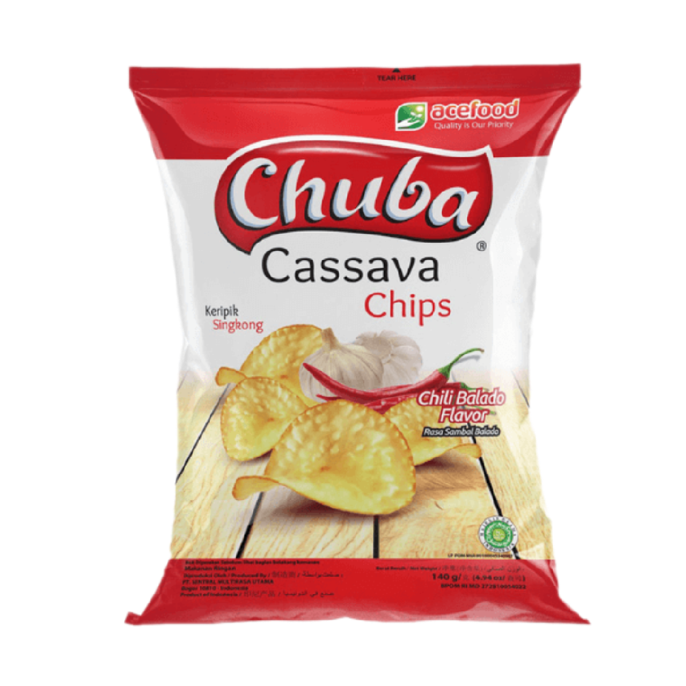 CHUBA Cassava Chips Chili Balado Flavor 60g