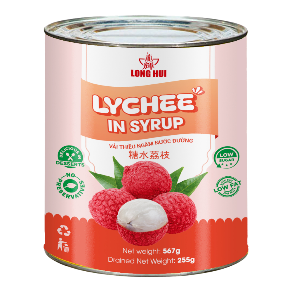 LONG HUI Lychee In Syrup 567g