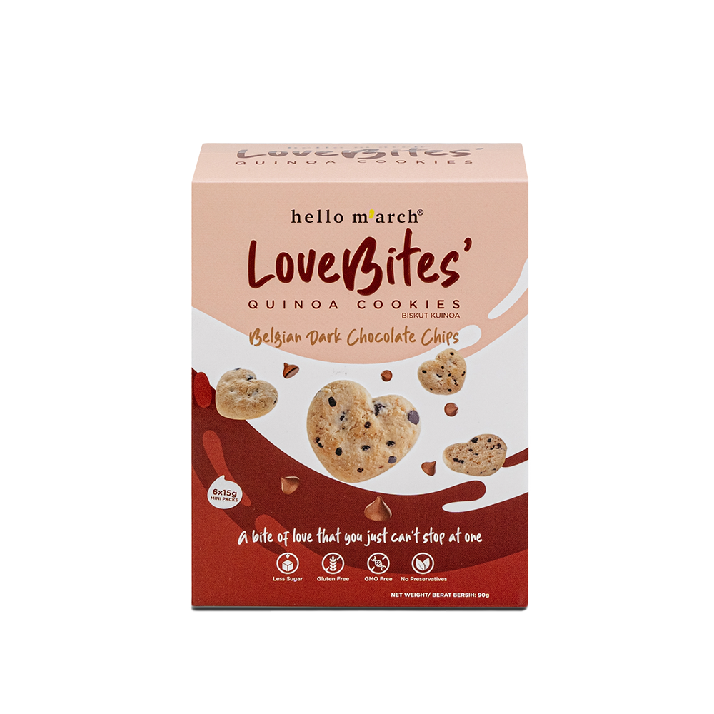 LOVE BITES Quinoa Cookies - Belgian Dark Chocolate Chips 90g