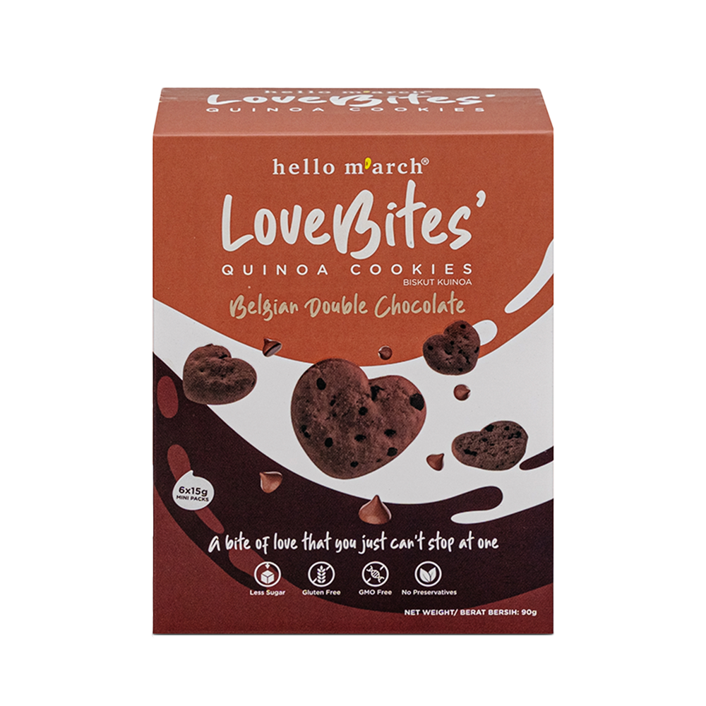 LOVE BITES Quinoa Cookies - Belgian Double Chocolate 90g