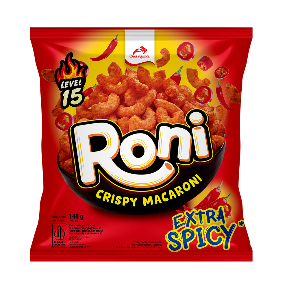 RONI Macaroni Crispy - Extra Spicy 140g