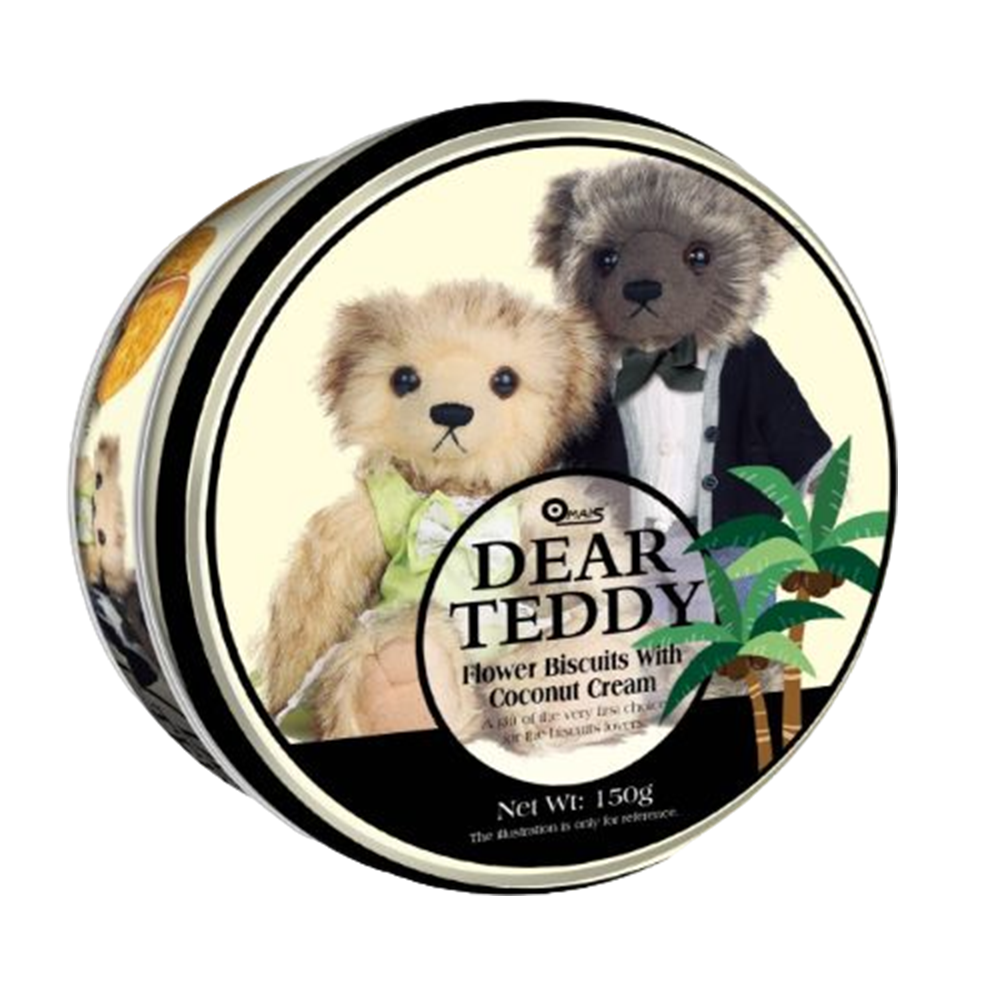 DEAR TEDDY Flower Biscuits with Coconut Cream 150g (Case 18)