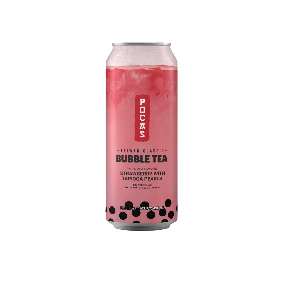 POCAS Bubble Tea - Strawberry 490ml