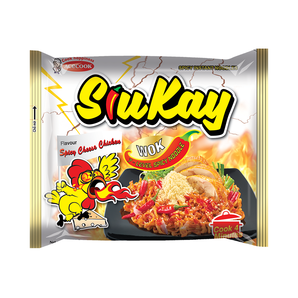 SIUKAY Instant Noodles Spicy Cheese Chicken Flavor 127g