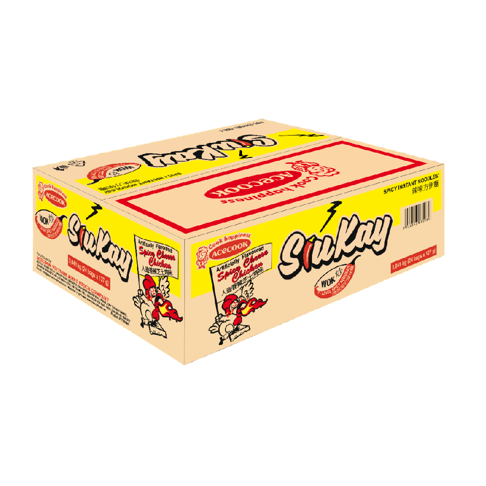 SIUKAY Instant Noodles Spicy Cheese Chicken Flavor 127g (Case 24)