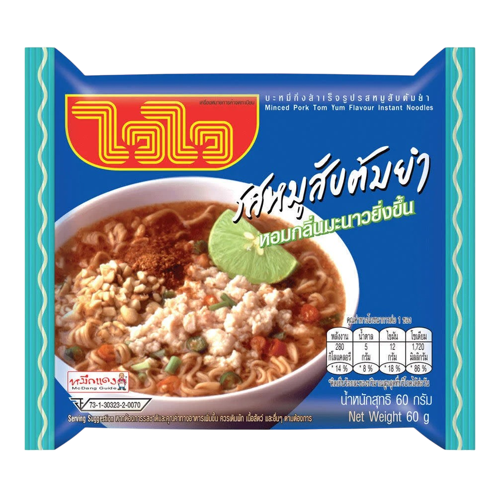 WAI WAI Mì ăn liền vị Canh chua Tom Yum 60g