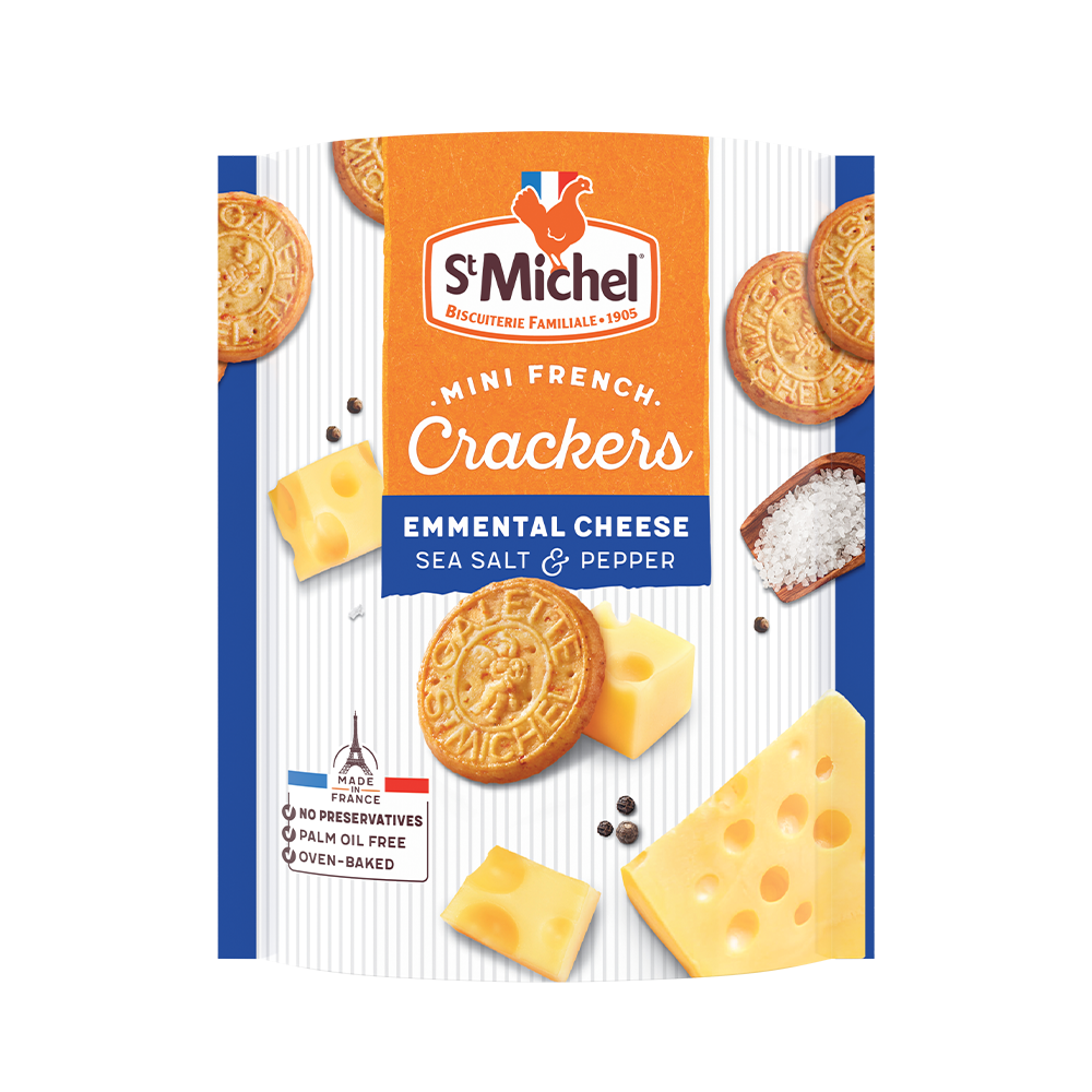 ST MICHEL Mini French Crackers Emmental Cheese 100g