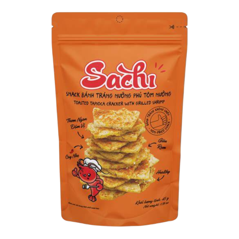 SACHI Toasted Tapioca Cracker With Grilled Shrimp 45g
