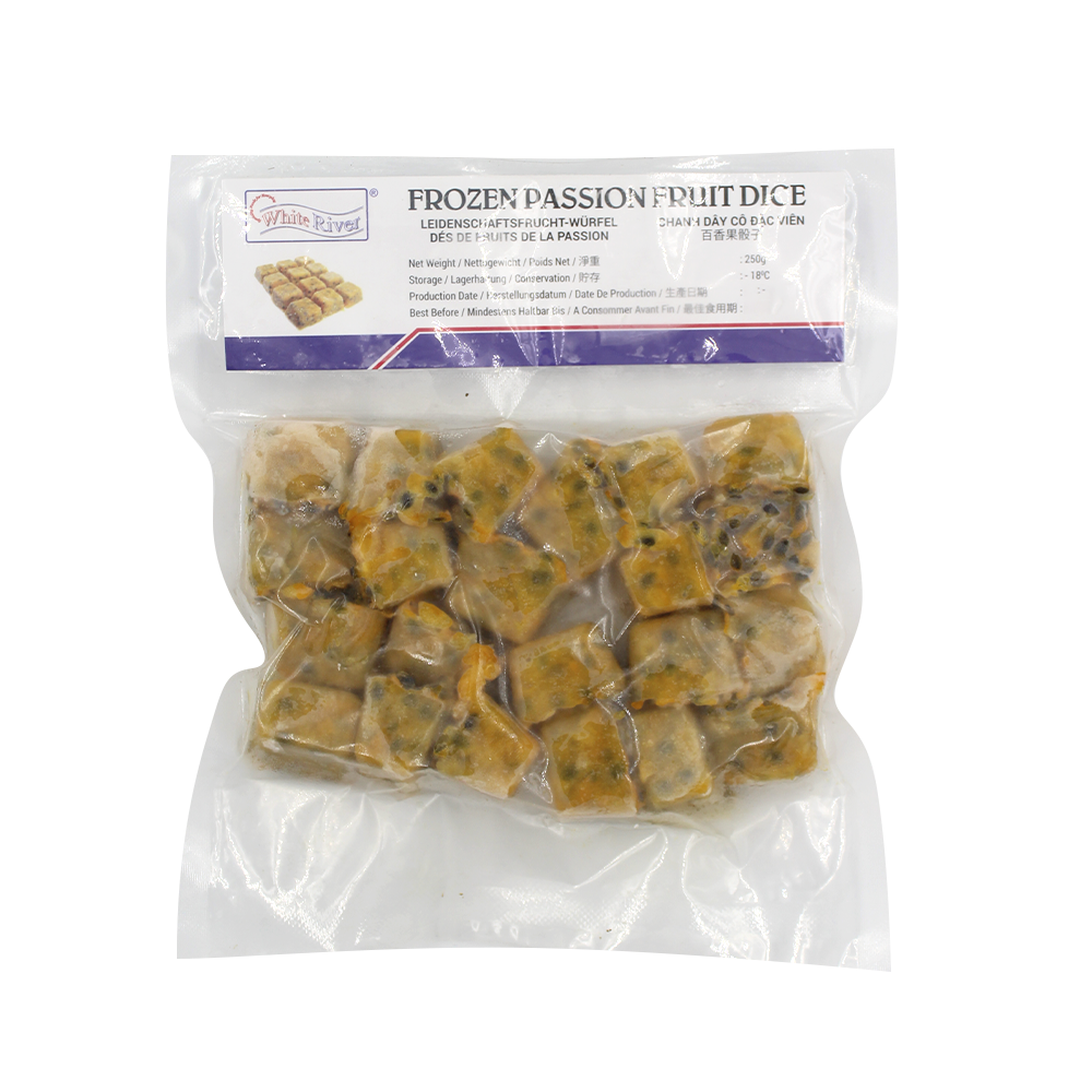 White River Frozen Passion Fruit Dice 250G (Frozen)