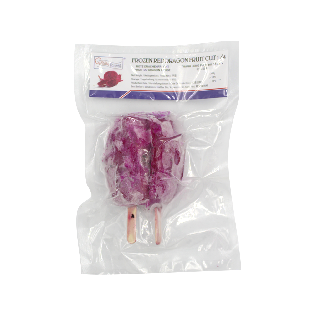 White River Frozen Red Dragon Fruit Cut 1/4 200g (Frozen)