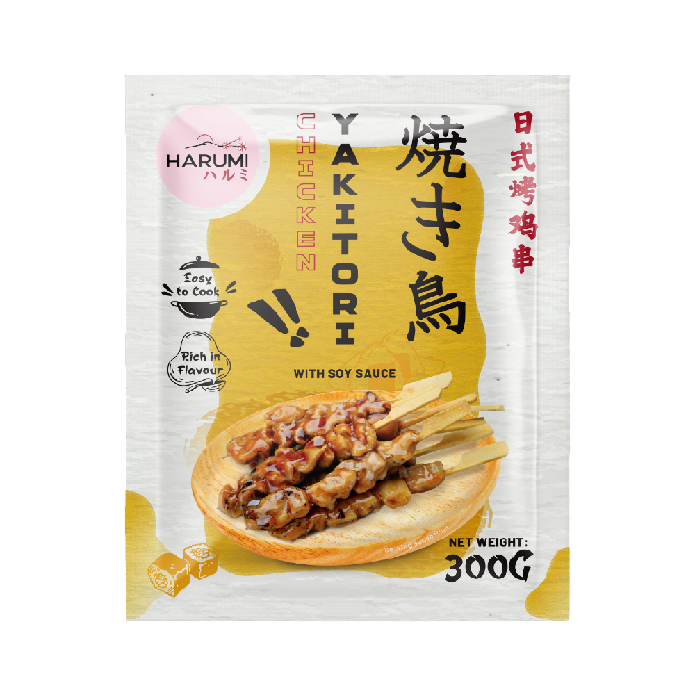 HARUMI Chicken Yakitori With Soy Sauce 300g (Frozen)