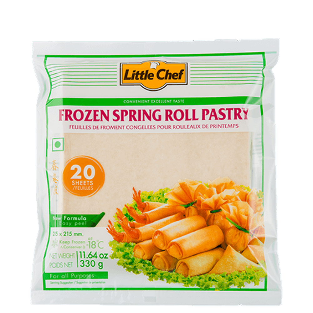 LITTLE CHEF Spring Roll Pastry 8.5 SQ In 330g (Frozen)