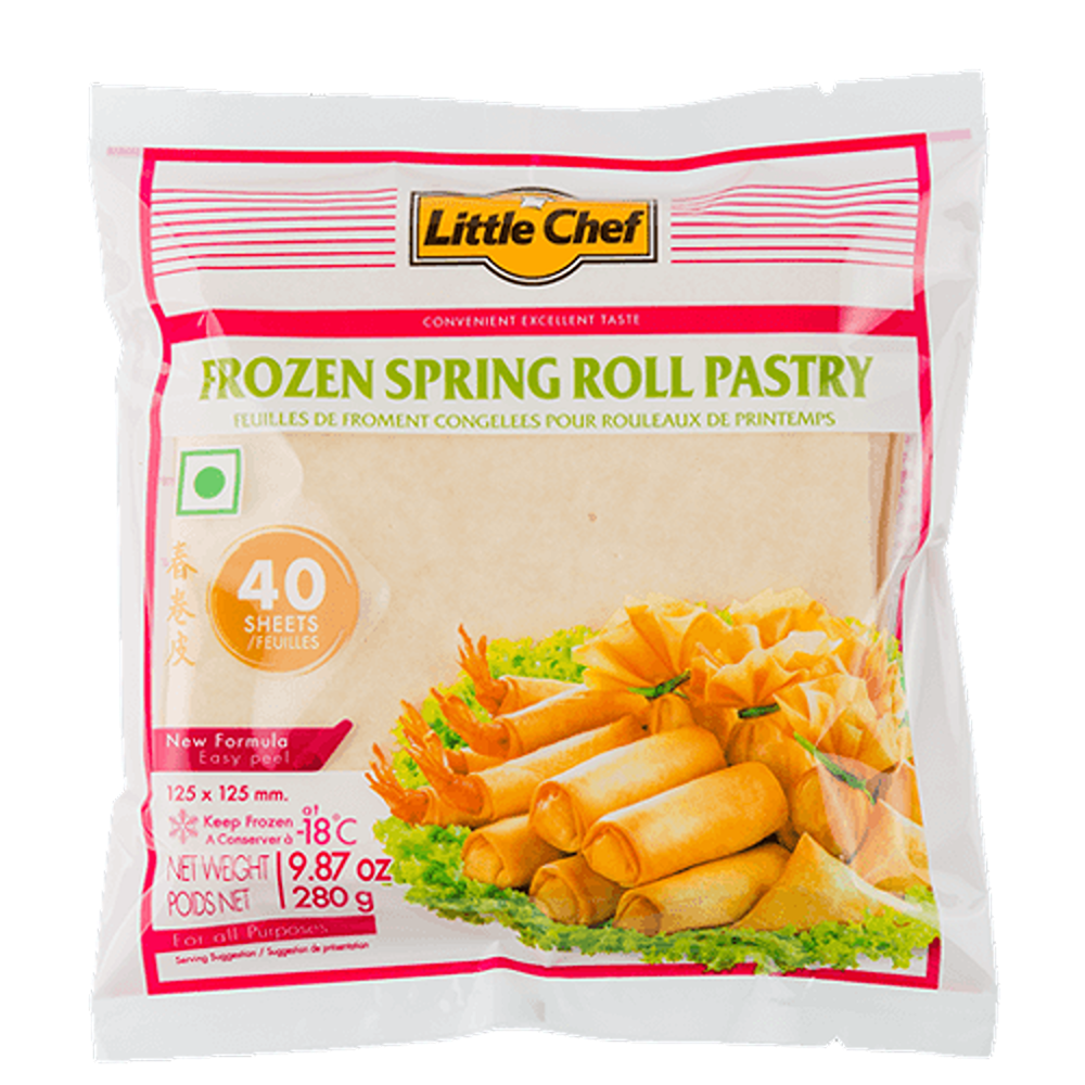 LITTLE CHEF Spring Roll Pastry 5.5 SQ In 280g (Frozen)