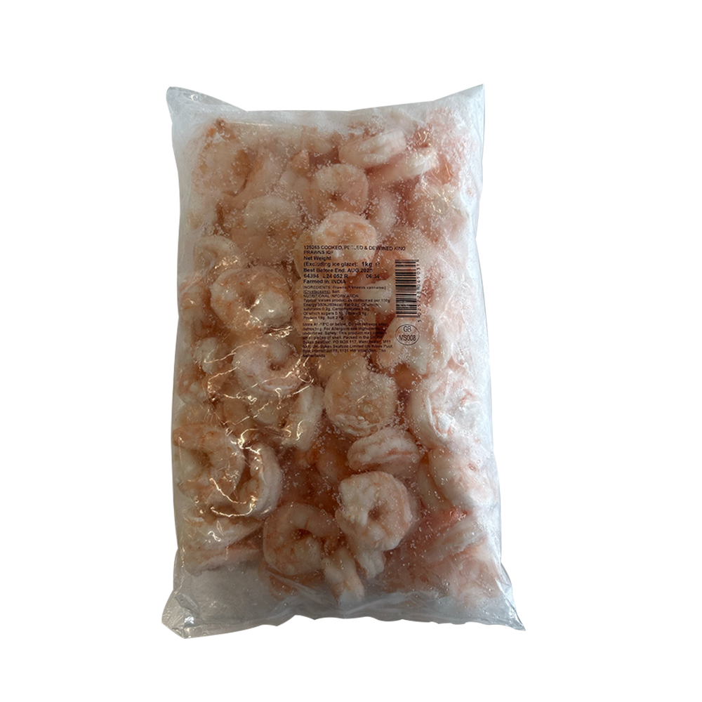 ARCTIC ROYAL Cooked & Peeled King Prawns 31/40 900gnet (Frozen)