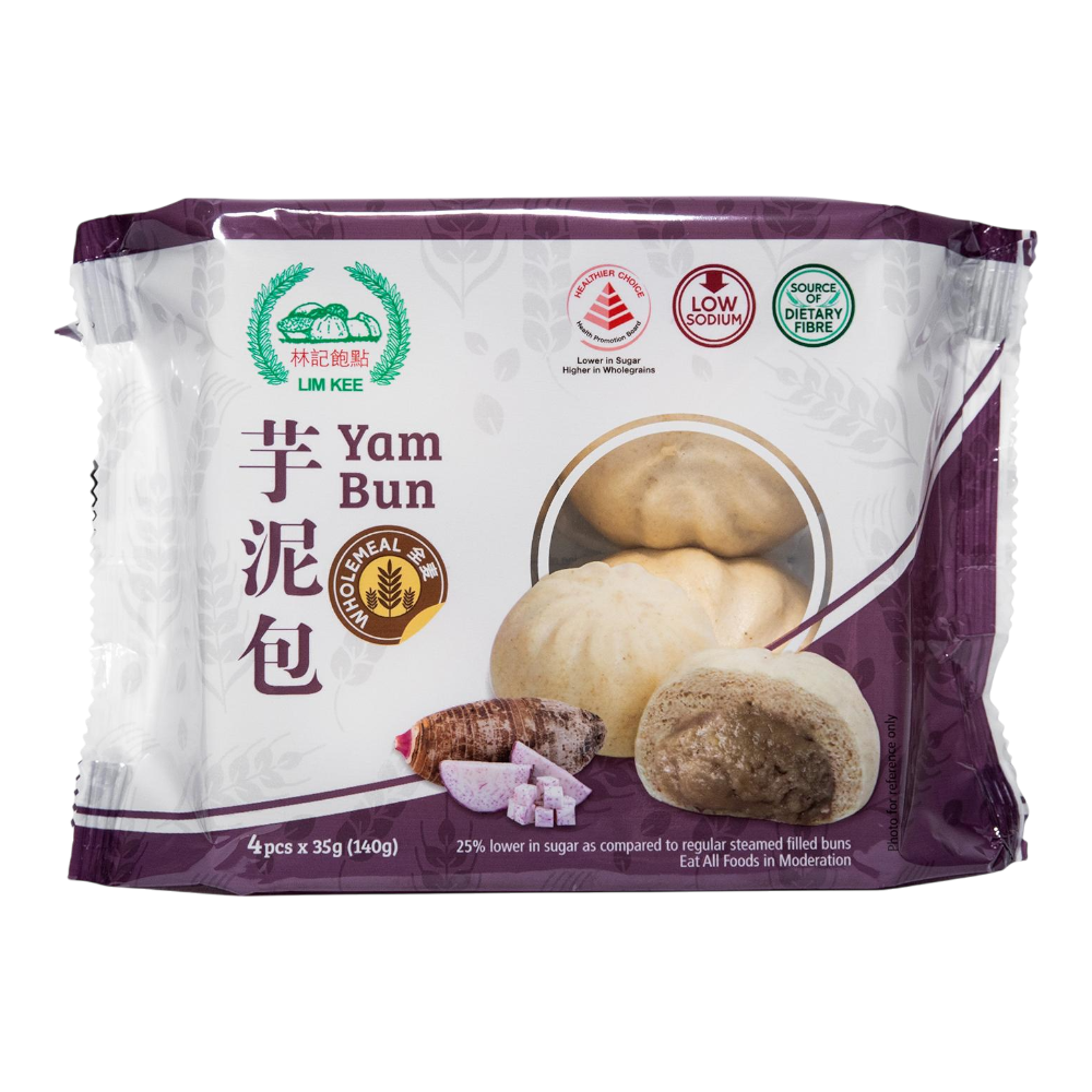LIM KEE WHOLEMEAL YAM BUN 140g (Frozen)