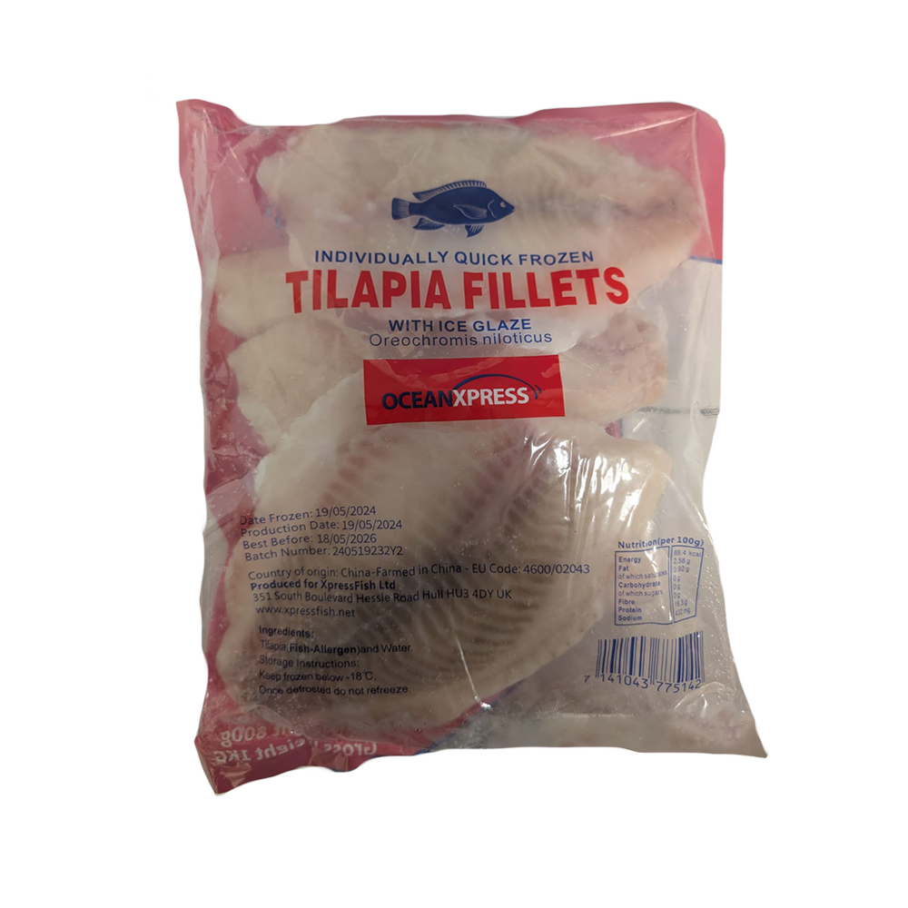 OCEAN XPRESS Tilapia IQF Fillets 1kg (Frozen)