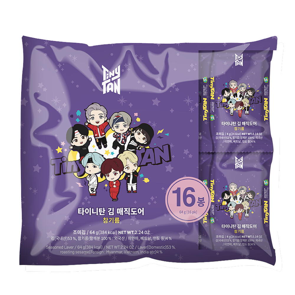 BTS TinyTAN Magic Door Seasoned Seaweed Snack Sesame Oil With Sticker