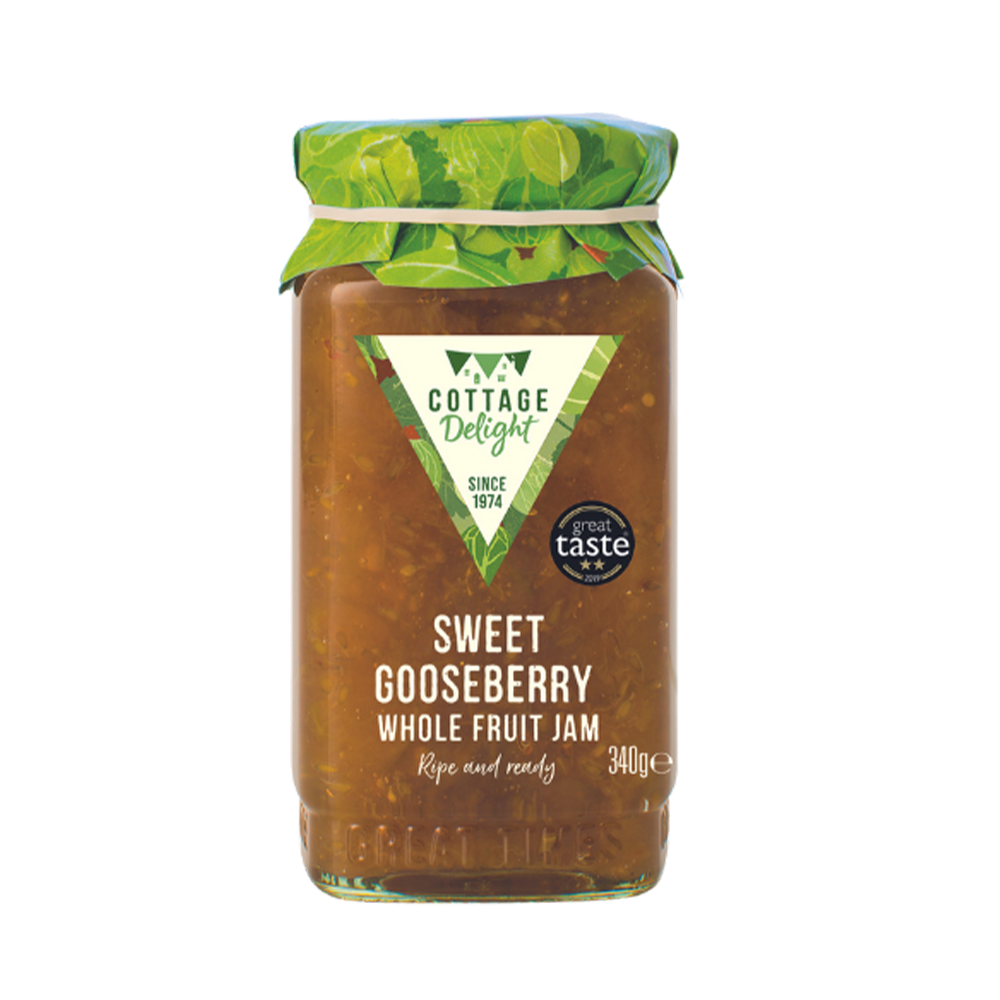 COTTAGE DELIGHT Sweet Gooseberry Whole Fruit Jam 340g