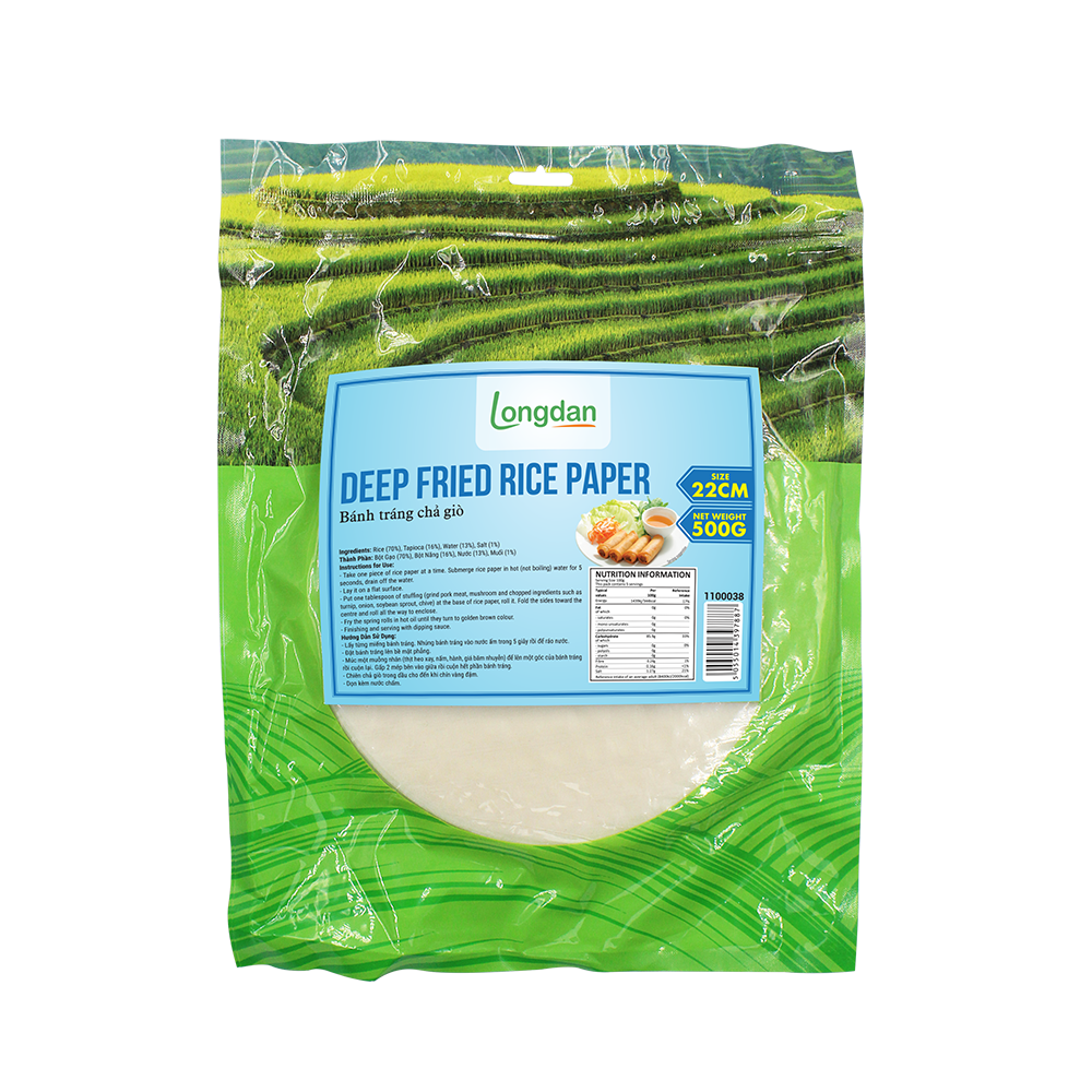 Longdan Deep Fried Rice Paper 22cm 500g