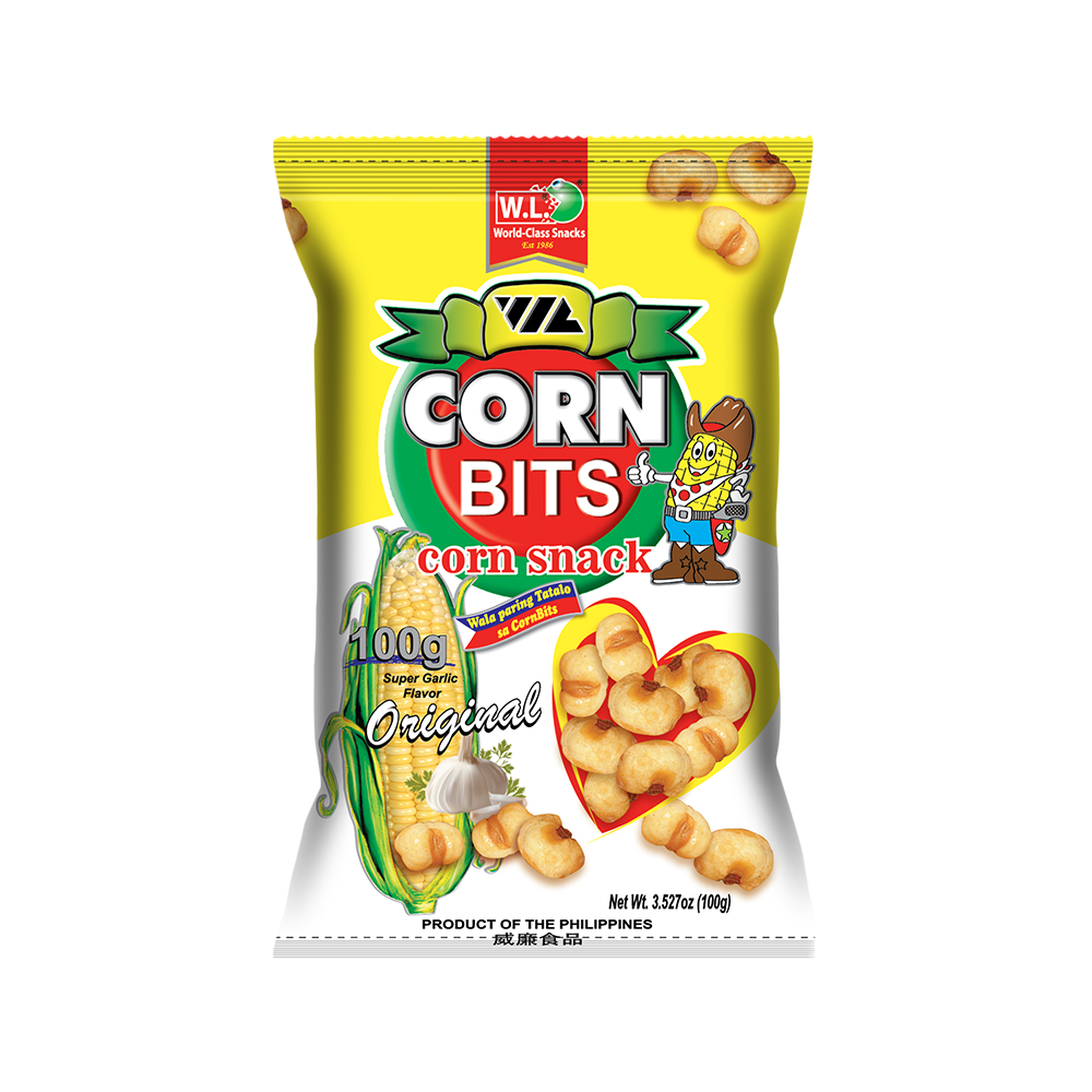 WL Corn Bits Snack Super Garlic Flavor Original 100G
