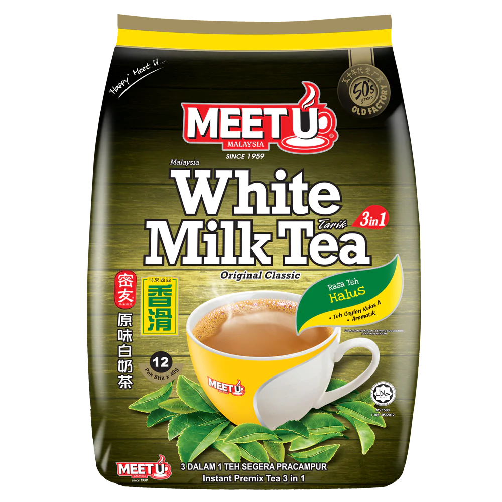 MEETU White Milk Tea 3in1 480g (Case 24)