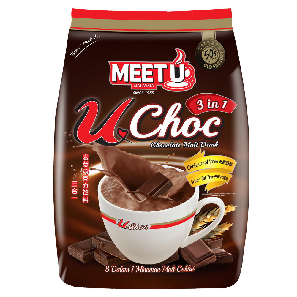 MEETU UChoc Chocolate Malt Drink 3in1 594g