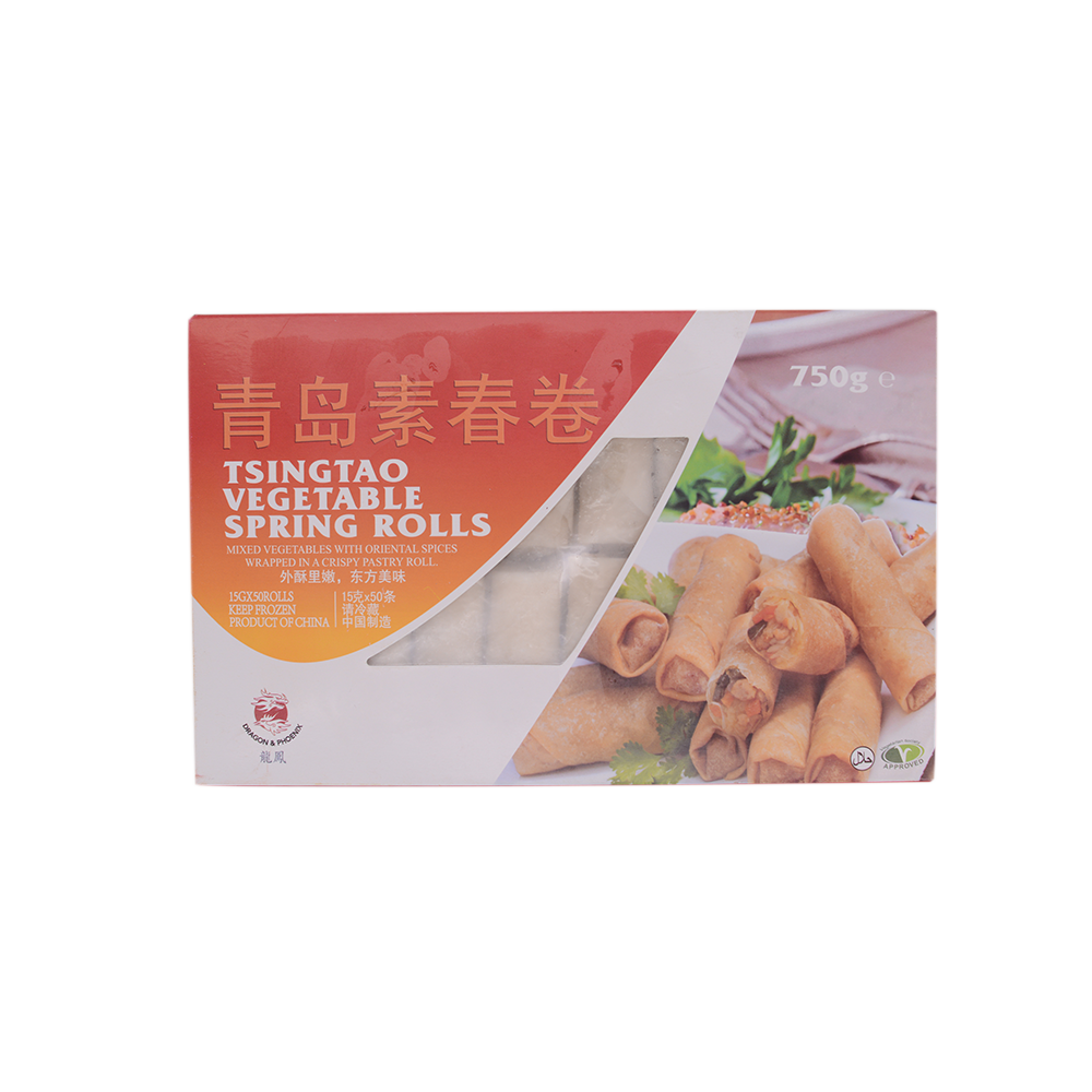 DRAGON & PHOENIX Tsingtao Vegetable Spring Rolls 750g (Frozen)