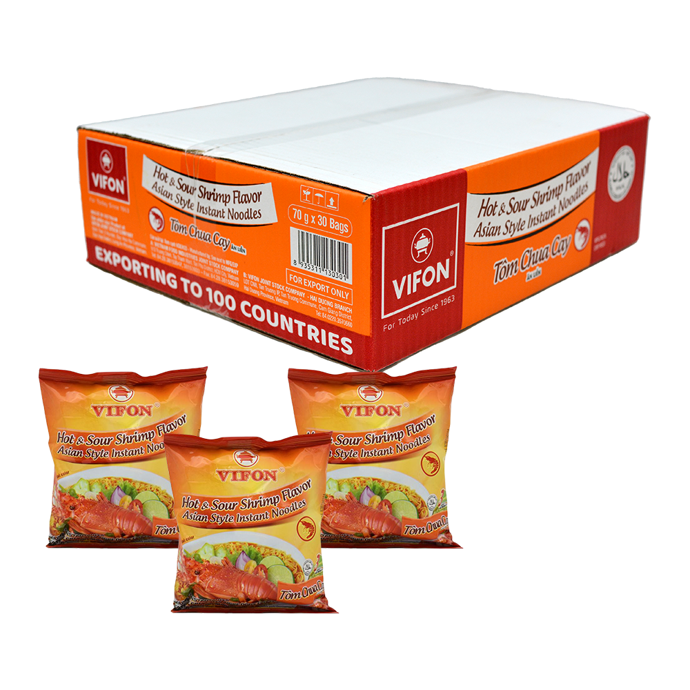 Vifon Hot & Sour Shrimp Flavour 70g (Case 30)