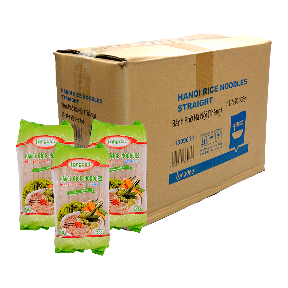 Longdan Hanoi Rice Noodles Straight 400g (Case 30)